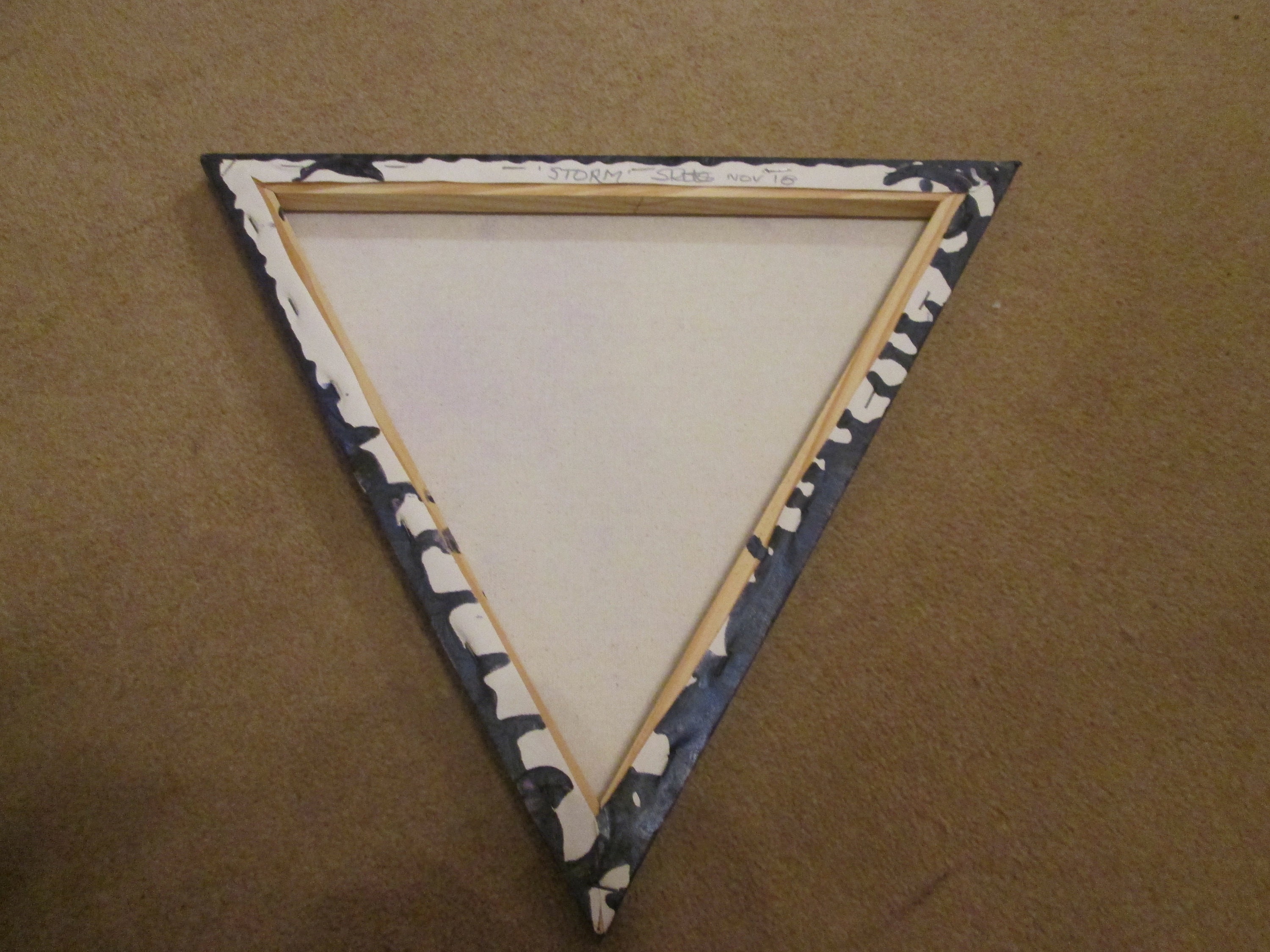 Paint Pouring Triangle Wall Art Wall Art Painted Canvas | Etsy