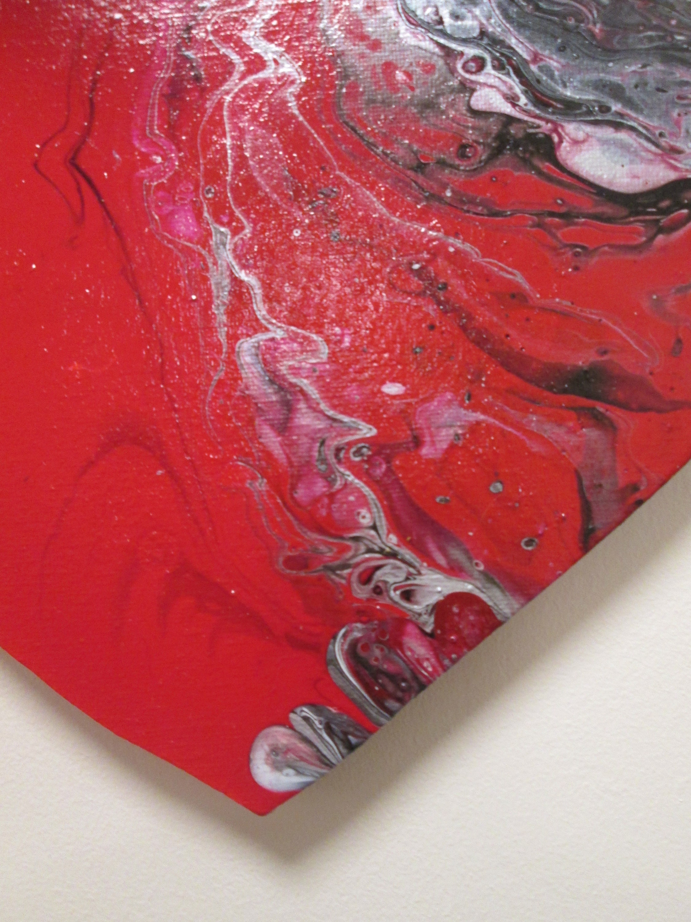 Paint Pouring Heart Wall Art Wall Art Painted Canvas Heart - Etsy