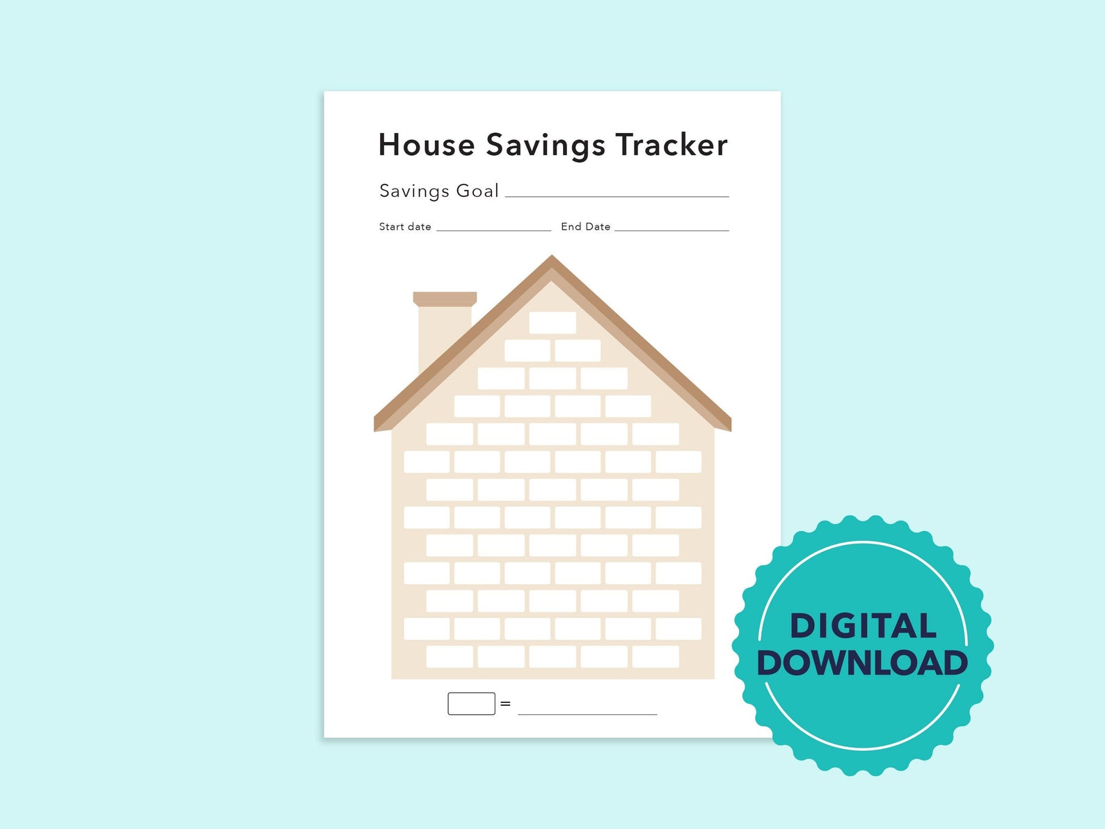 House Savings Tracker Printable | Saving for a New Home Deposit ...