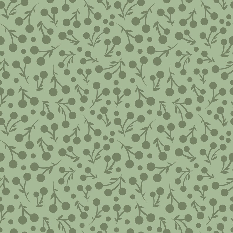 Sage Green Floral and Botanical Patterns 12x12 Inch Seamless Digital ...