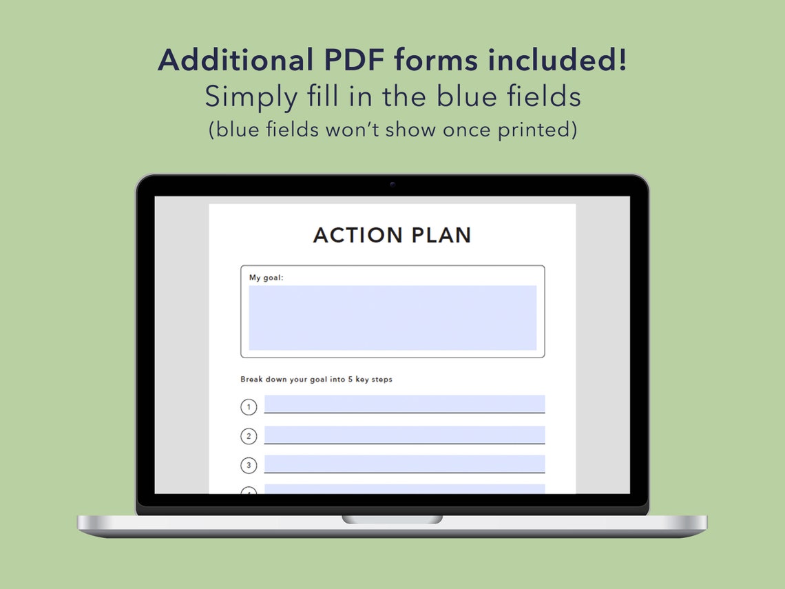 Action Plan Worksheet | Printable PDF and Editable Form - Etsy