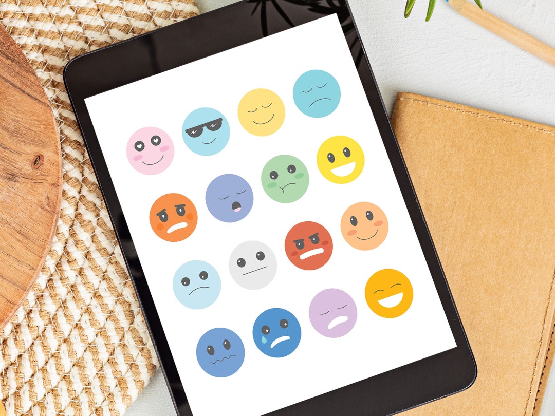 Mood Stickers Digital Download | Digital Stickers for Mood Trackers and ...