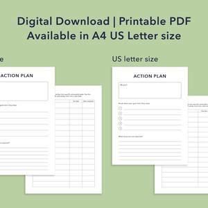 Action Plan Worksheet | Printable PDF and Editable Form - Etsy