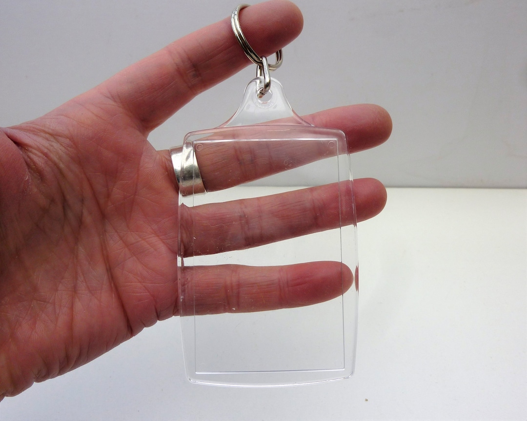 Blank Clear Plastic Key Fob for Photo. Drawing, Childrens Art Work, 70 ...
