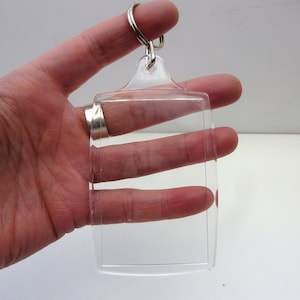 Blank Clear Plastic Key Fob for Photo. Drawing, Childrens Art Work, 70 ...