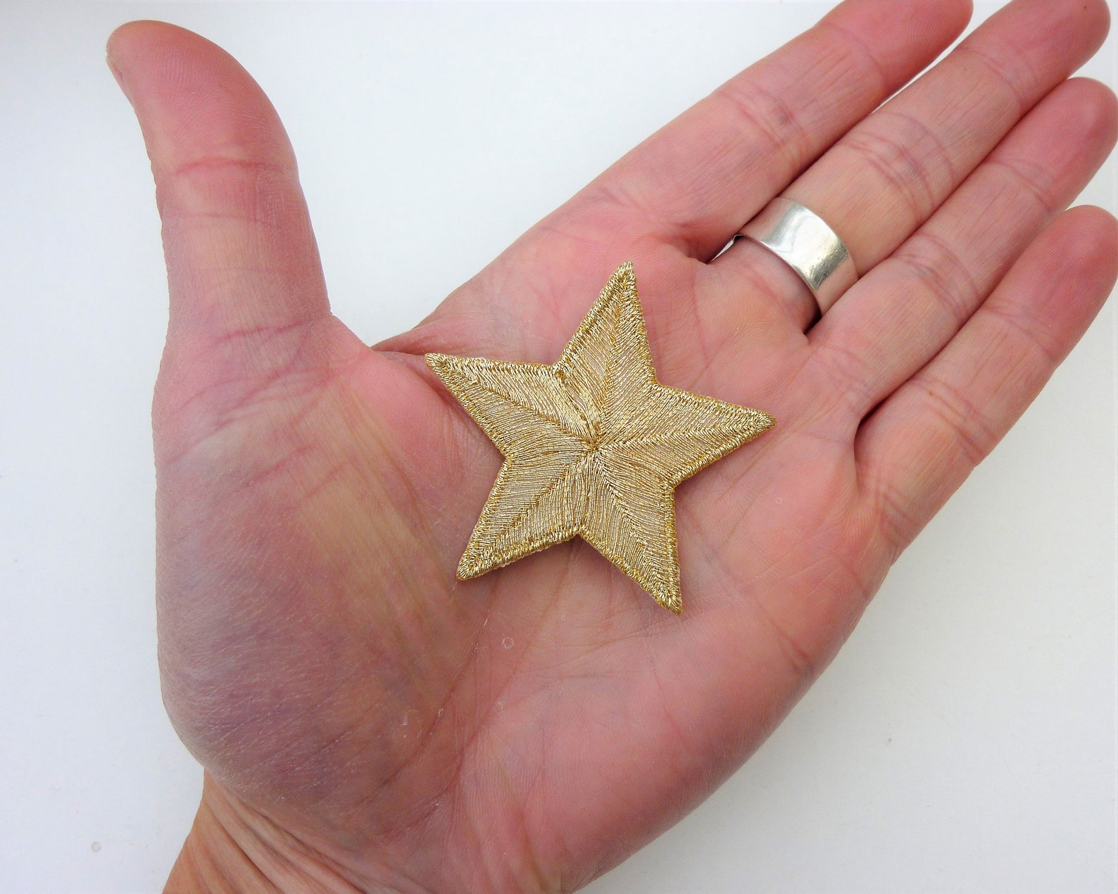 Metallic gold star patches sparkly iron on embellishments for | Etsy