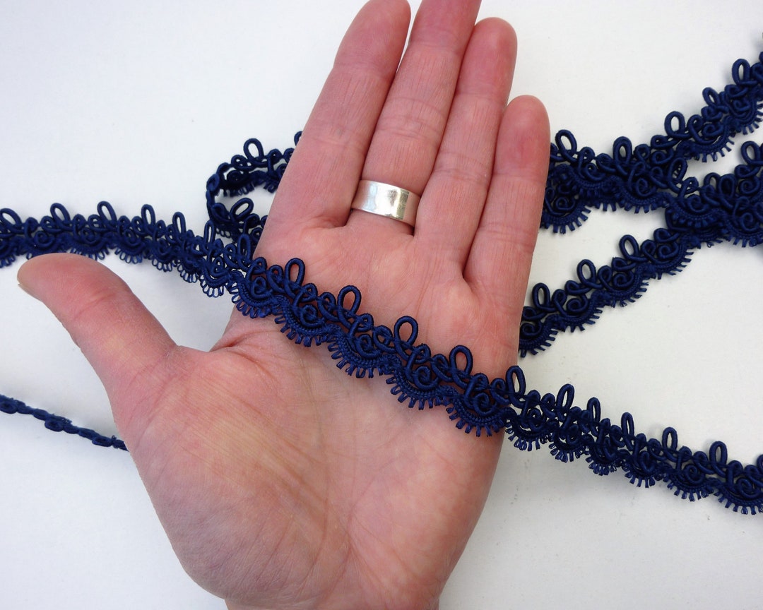 Navy Blue Trim, Gimp Braid for Upholstery Clothing Sewing, Oriental ...