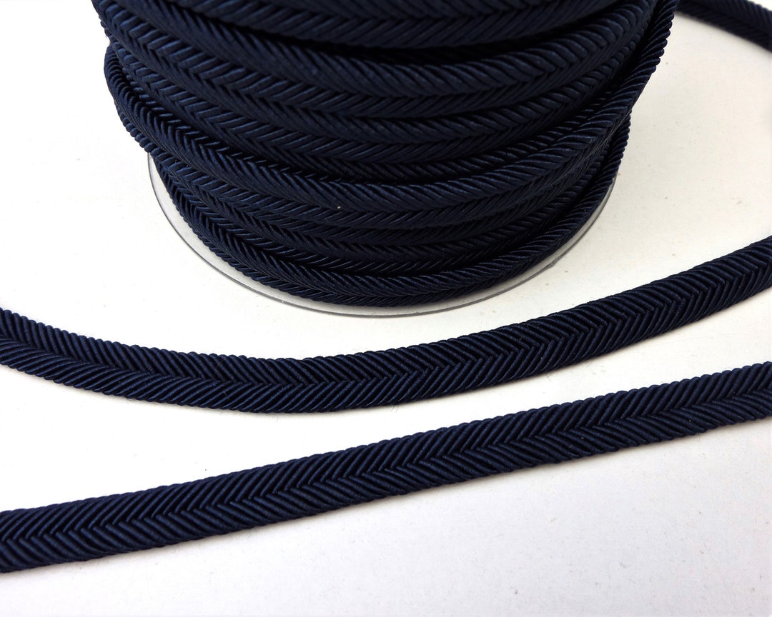 Flat Gimp Braid Trim in Dark Navy Blue for Upholstery, Furniture ...