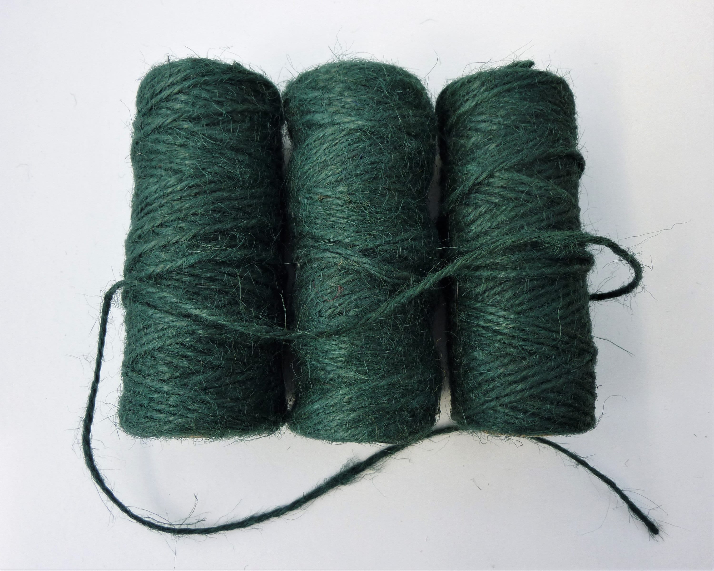 75m rolls dark green jute twine thin natural rustic string | Etsy