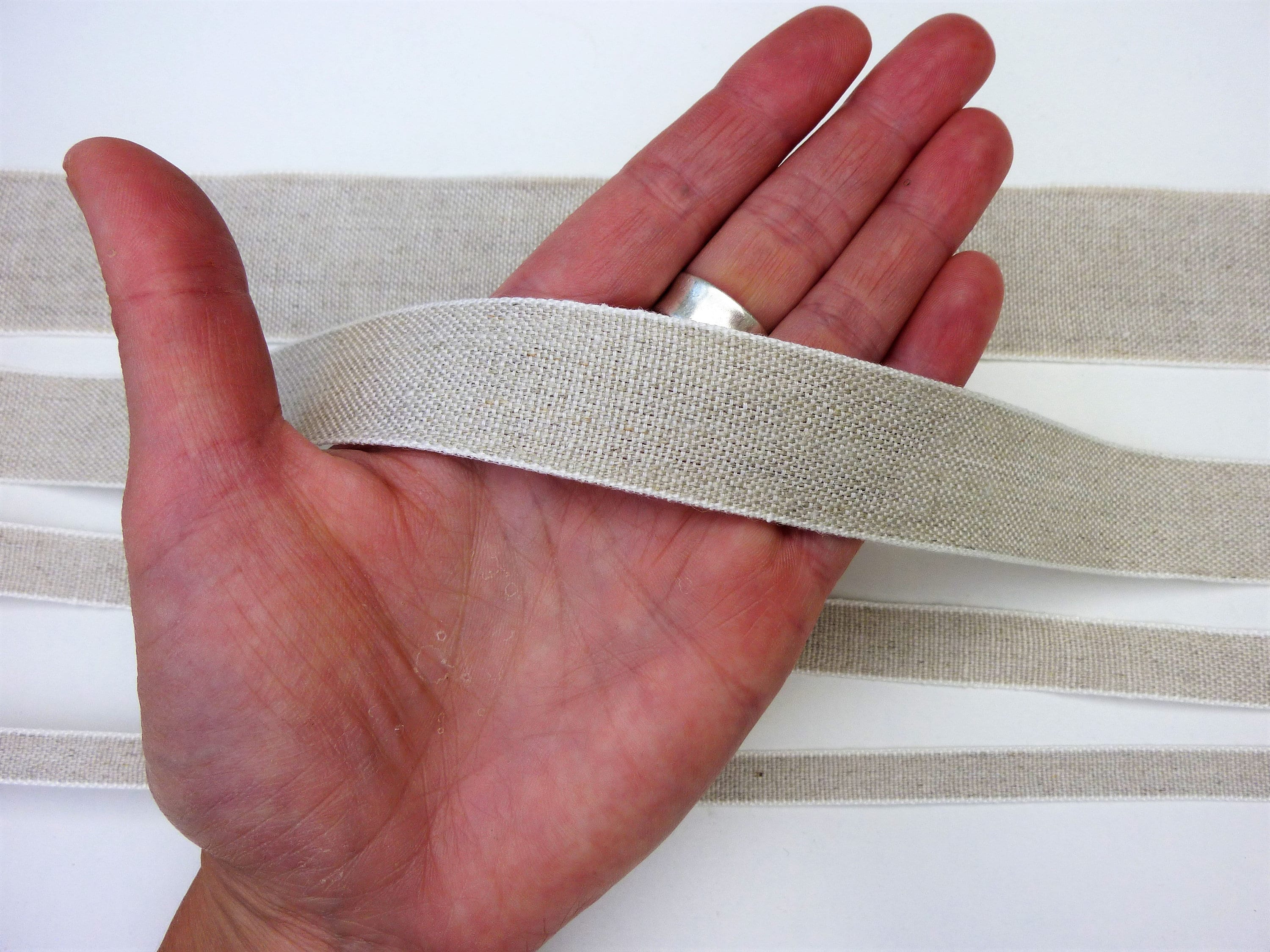 Linen Ribbon, Natural Cotton Tape, Rustic Wedding Decor, Book Binders ...