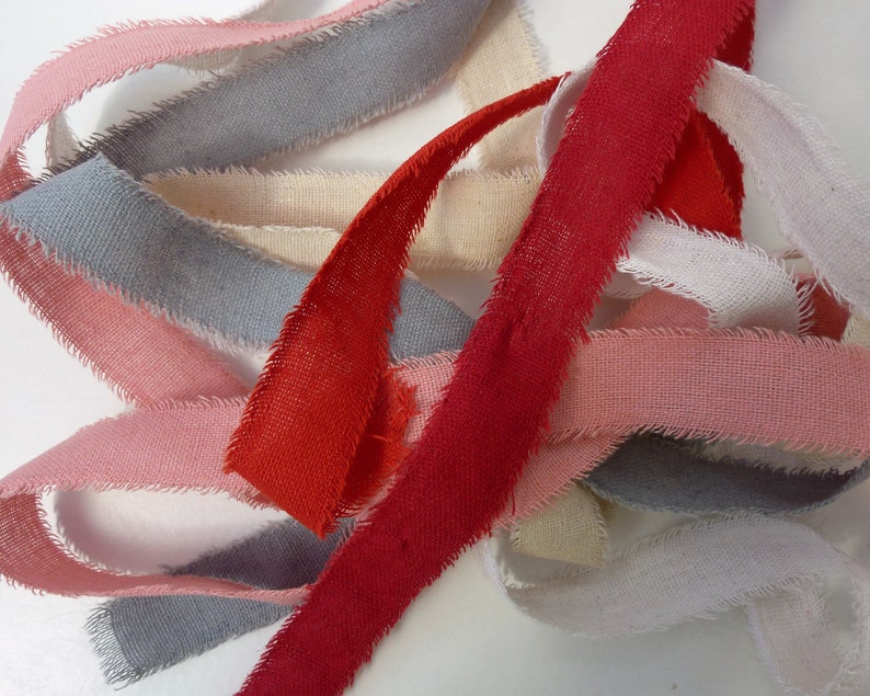Frayed Edge Ribbon Natural Cotton Linen Tape Rustic Wedding - Etsy UK