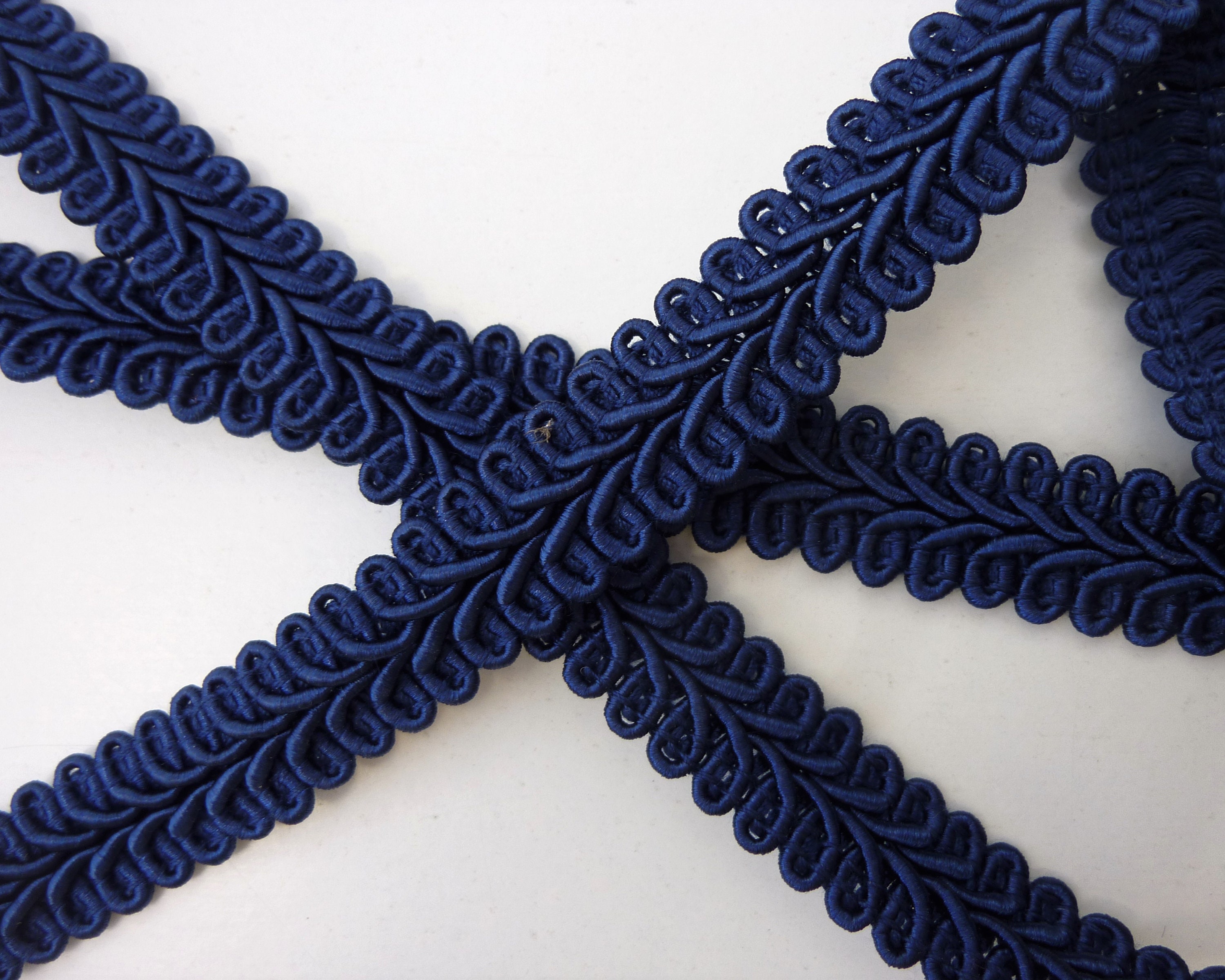 Navy Blue Upholstery Trim Scrolled Gimp Braid Lampshade - Etsy UK