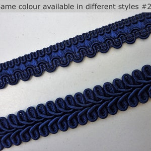 Navy Blue Upholstery Trim Gimp Braid: 11mm Scalloped Lampshade ...