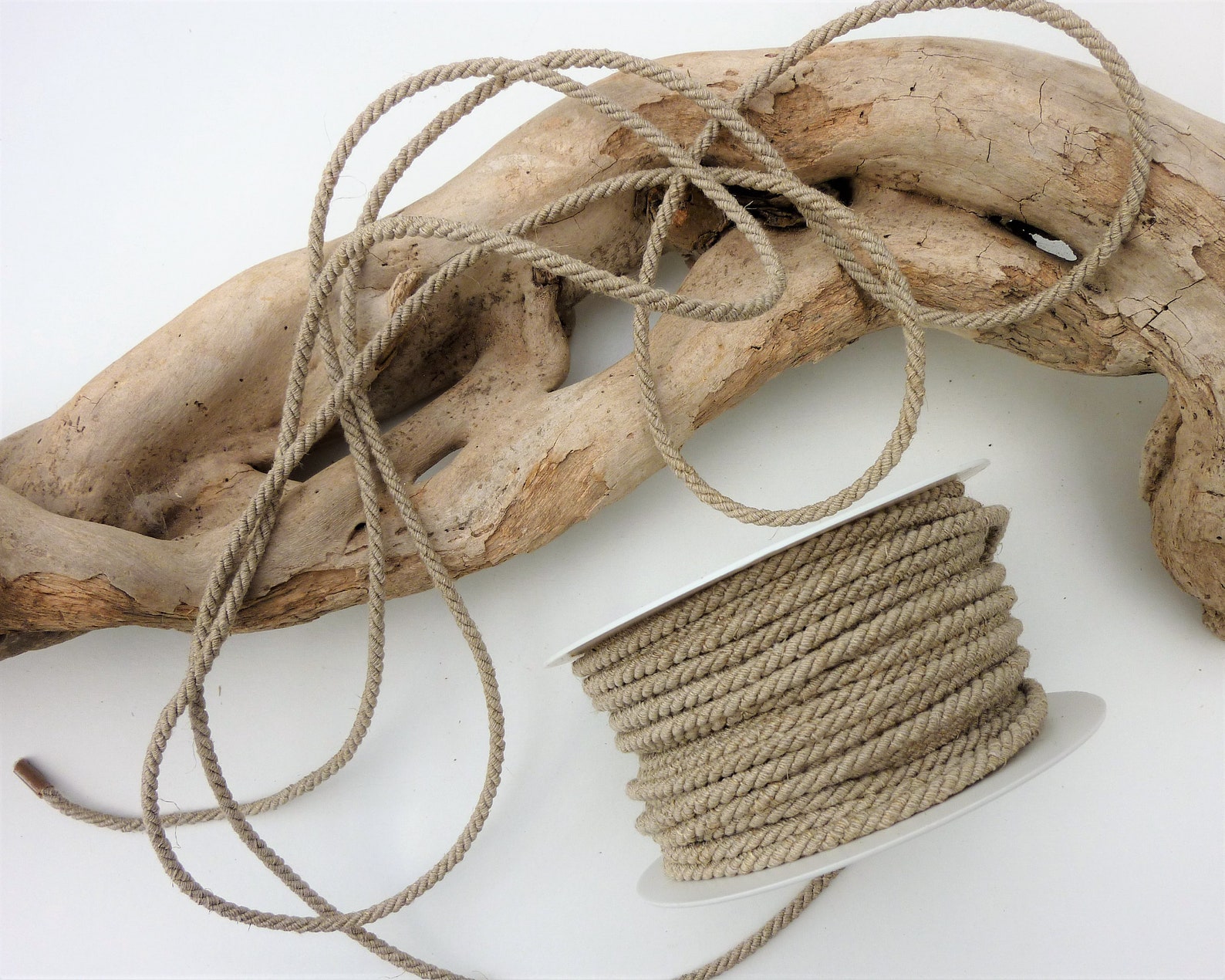 Linen Cord 4mm Thick, Natural Rustic Twine for Wedding Macrame Gift ...