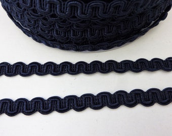 Navy Blue Upholstery Trim Scrolled Gimp Braid Lampshade - Etsy UK