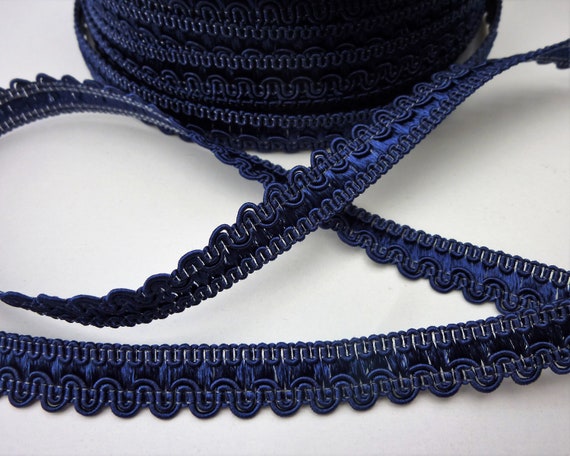 Navy Blue Scalloped Upholstery Trim Furniture Trim Gimp | Etsy