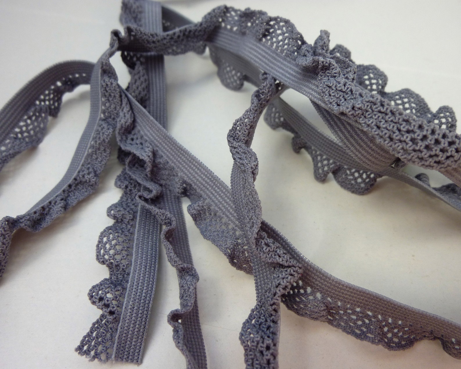 Grey Ruffled Elastic Trim Frilly Elastic for Lingerie 10mm - Etsy