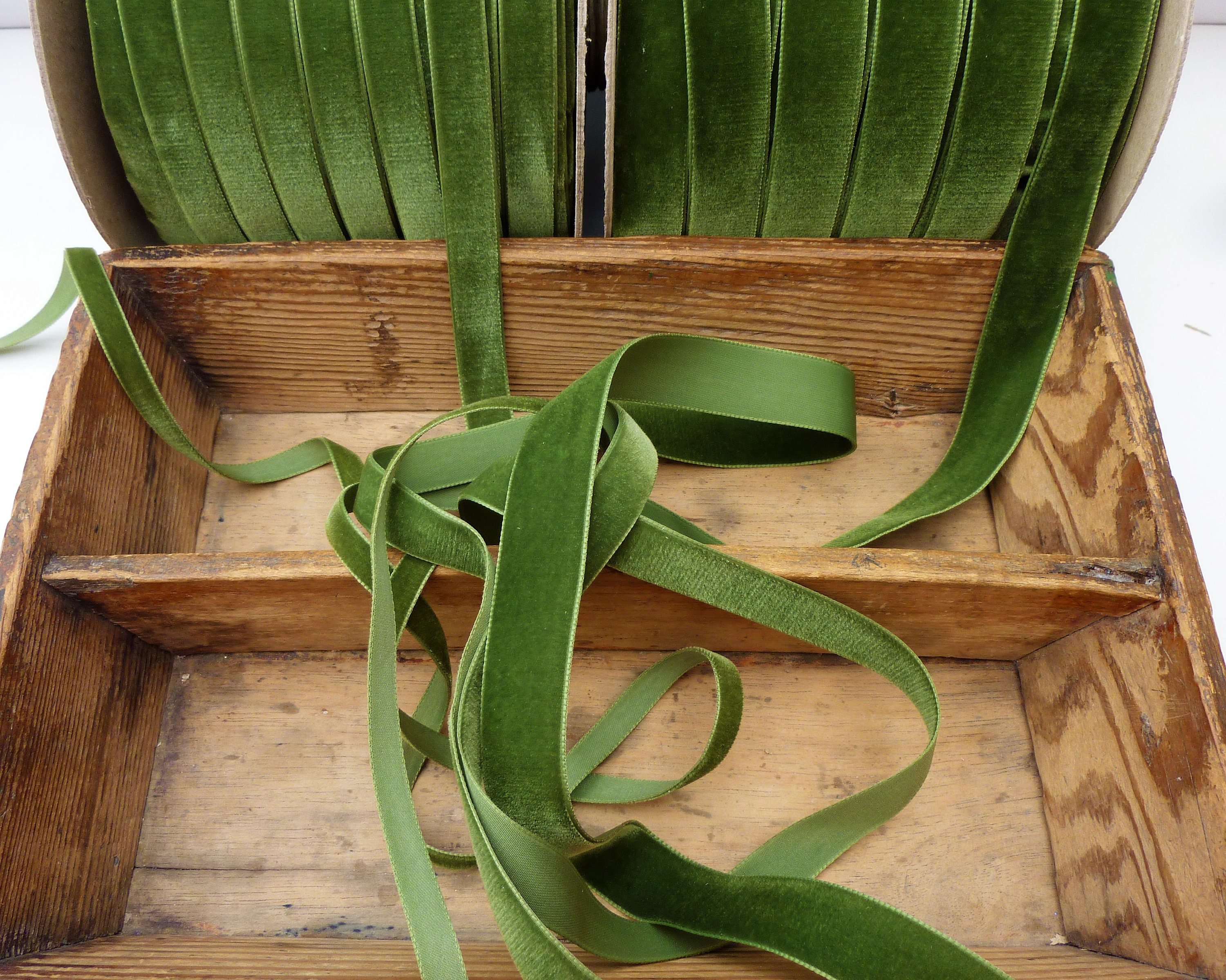 Moss Green Velvet Ribbon Trim Premium Quality Narrow Wide - Etsy UK