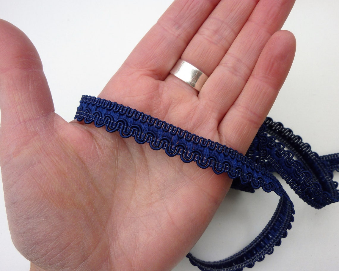 Navy Blue Upholstery Trim Gimp Braid: 11mm Scalloped Lampshade ...