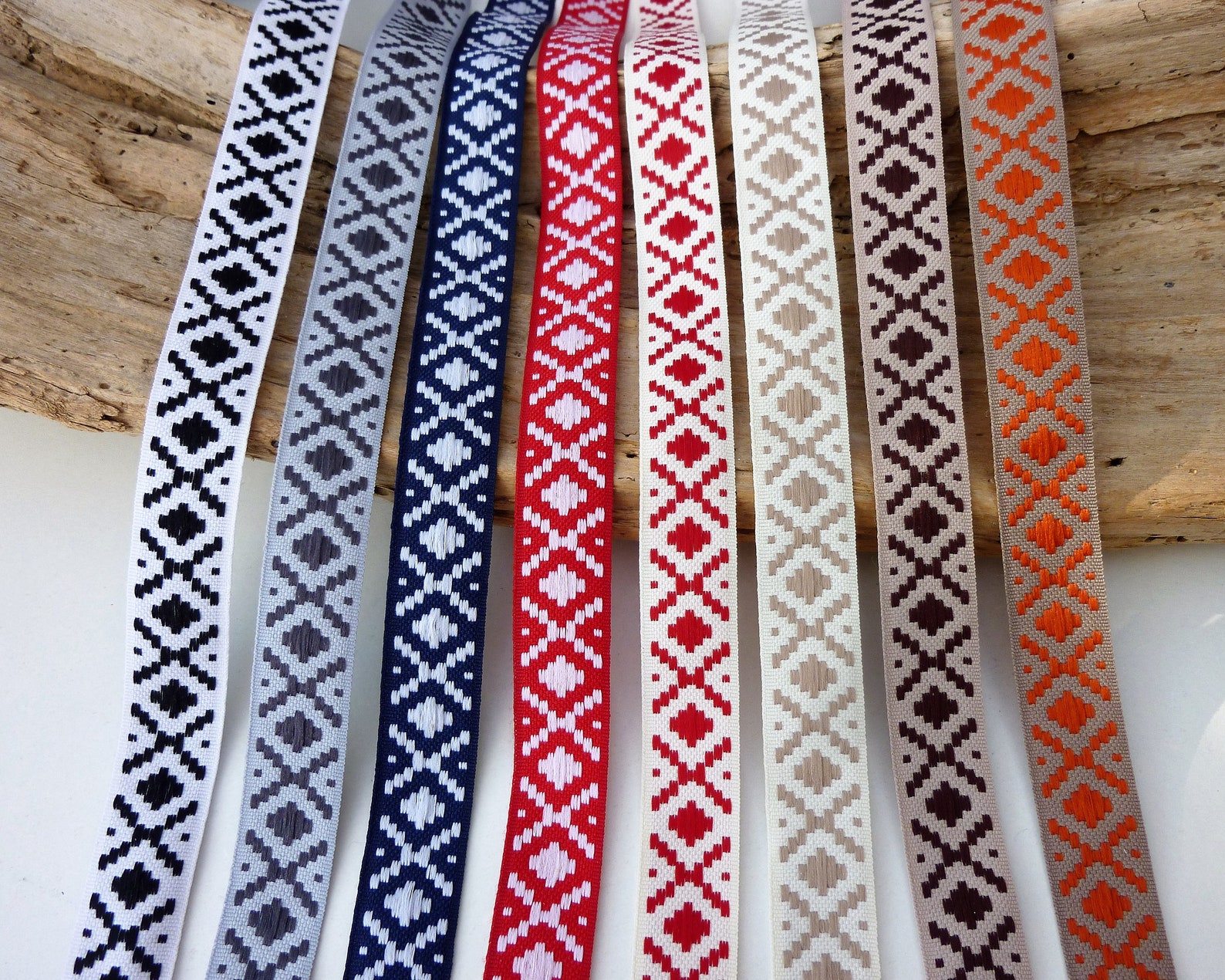 Scandinavian Boho Embroidered Ribbon Trim Nordic Folk Style - Etsy UK