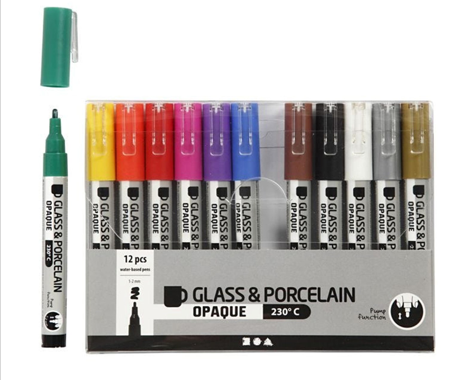 Glass & Porcelain Paint Marker Pens 12 Pack Permanent for | Etsy