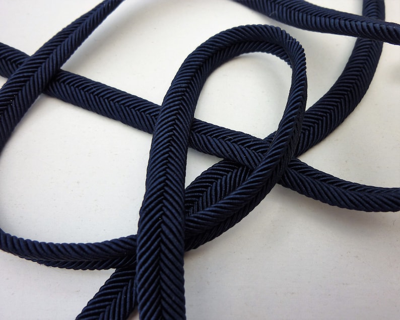 Navy Blue Gimp Braid Trim: 9mm Herringbone Upholstery Piping Cord - Etsy UK