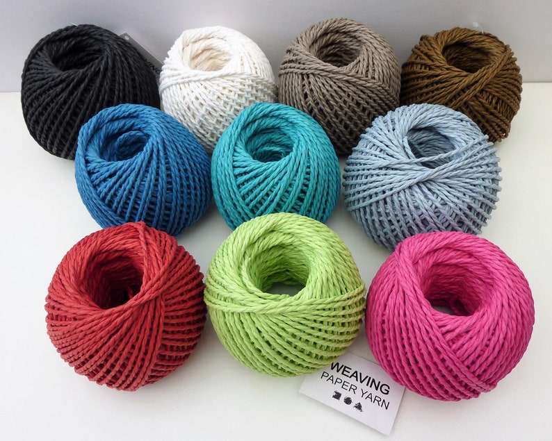 Paper string 40m rolls rustic twine for weaving knitting | Etsy