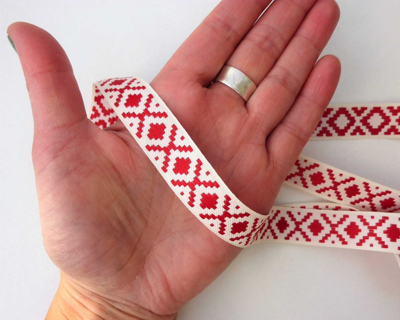 Scandinavian Boho Embroidered Ribbon Trim Nordic Folk Style - Etsy UK