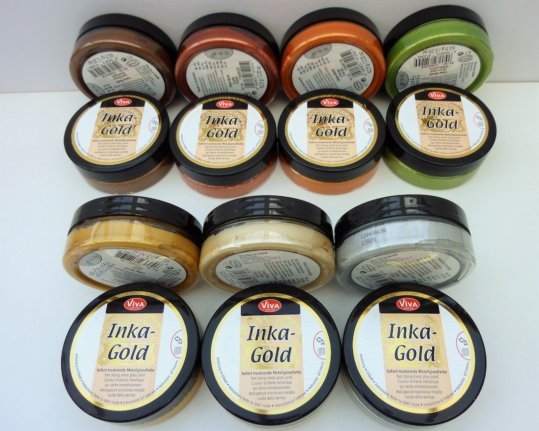 Gilding Wax, Inka Gold Metallic Paint by Viva Decor 50ml, for Clay ...