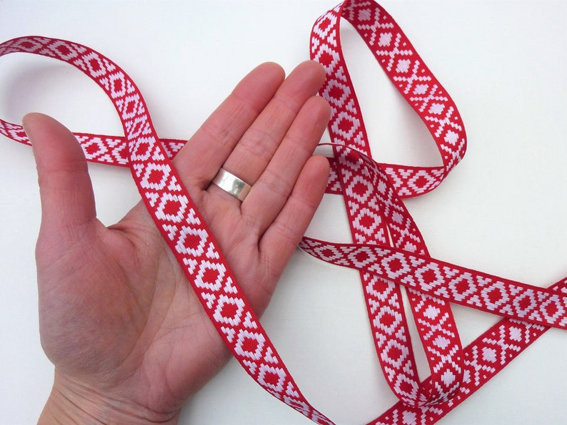 Scandinavian Boho Embroidered Ribbon Trim Nordic Folk Style - Etsy UK