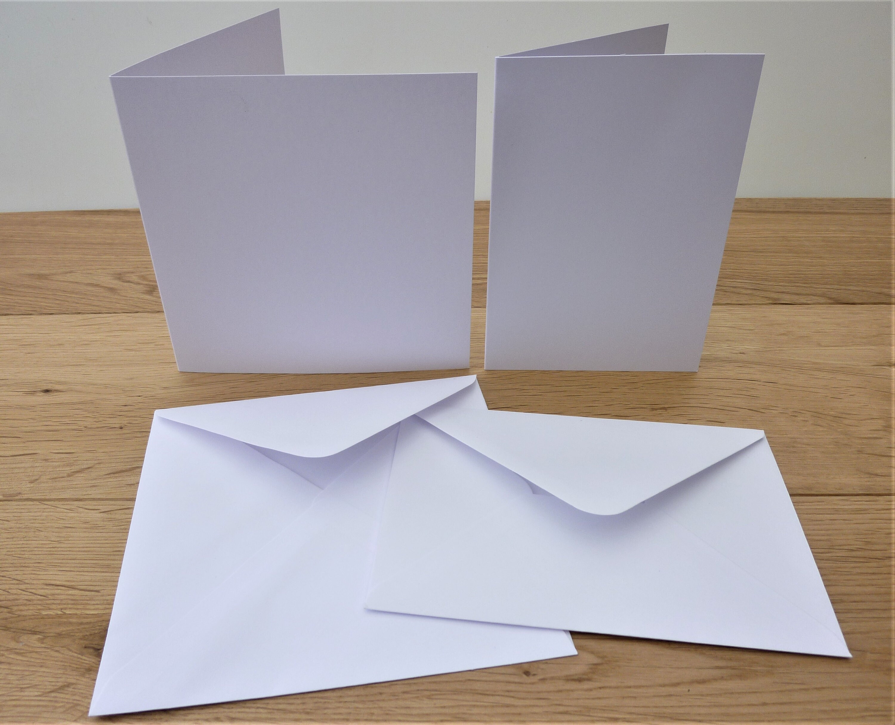 50 Blank Cards With Envelopes, Square & A6, Kraft Brown, White - Etsy UK