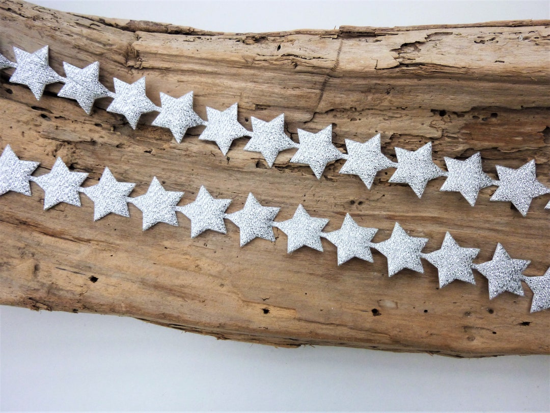 Silver Star Ribbon Trim Self Adhesive Fabric Star - Etsy UK