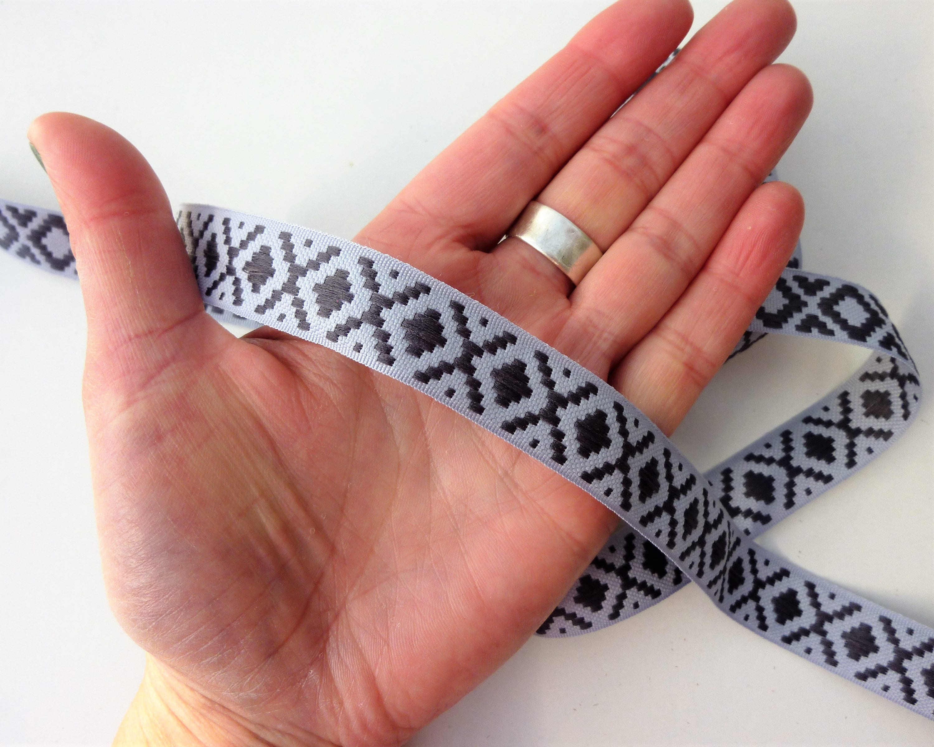 Scandinavian Boho Embroidered Ribbon Trim Nordic Folk Style - Etsy UK