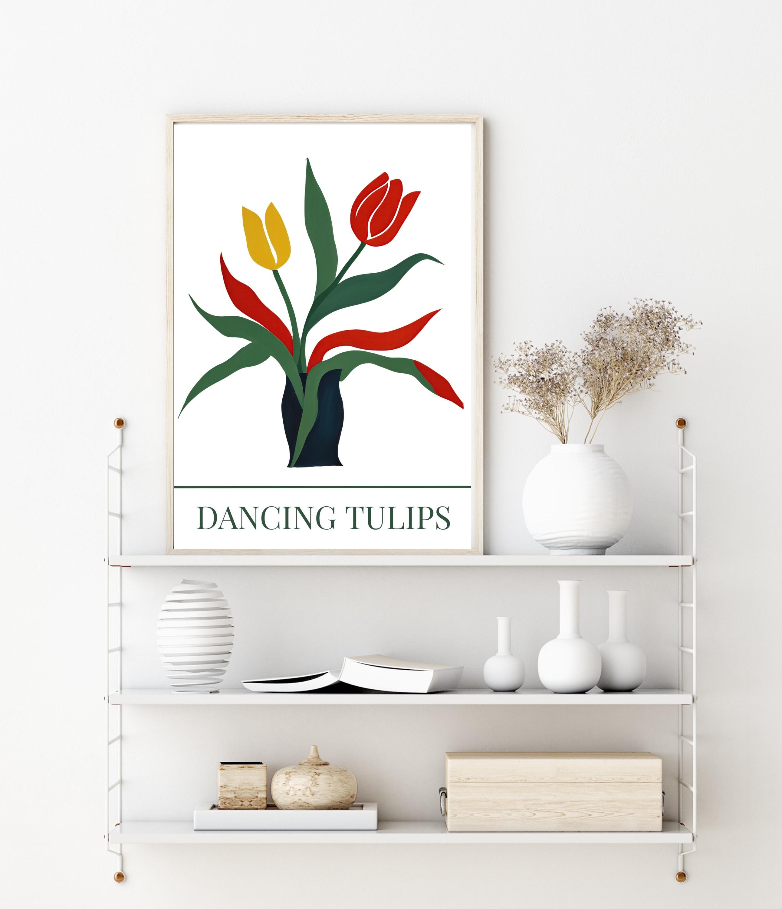 DANCING TULIPS Matisse-inspired Tulip Bouquet DIGITAL Art Print ...