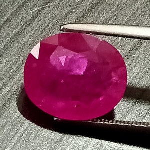Large Myanmar Ruby, 5.13 Cts, Purplish Pink Red, Burmese Ruby, Natural ...
