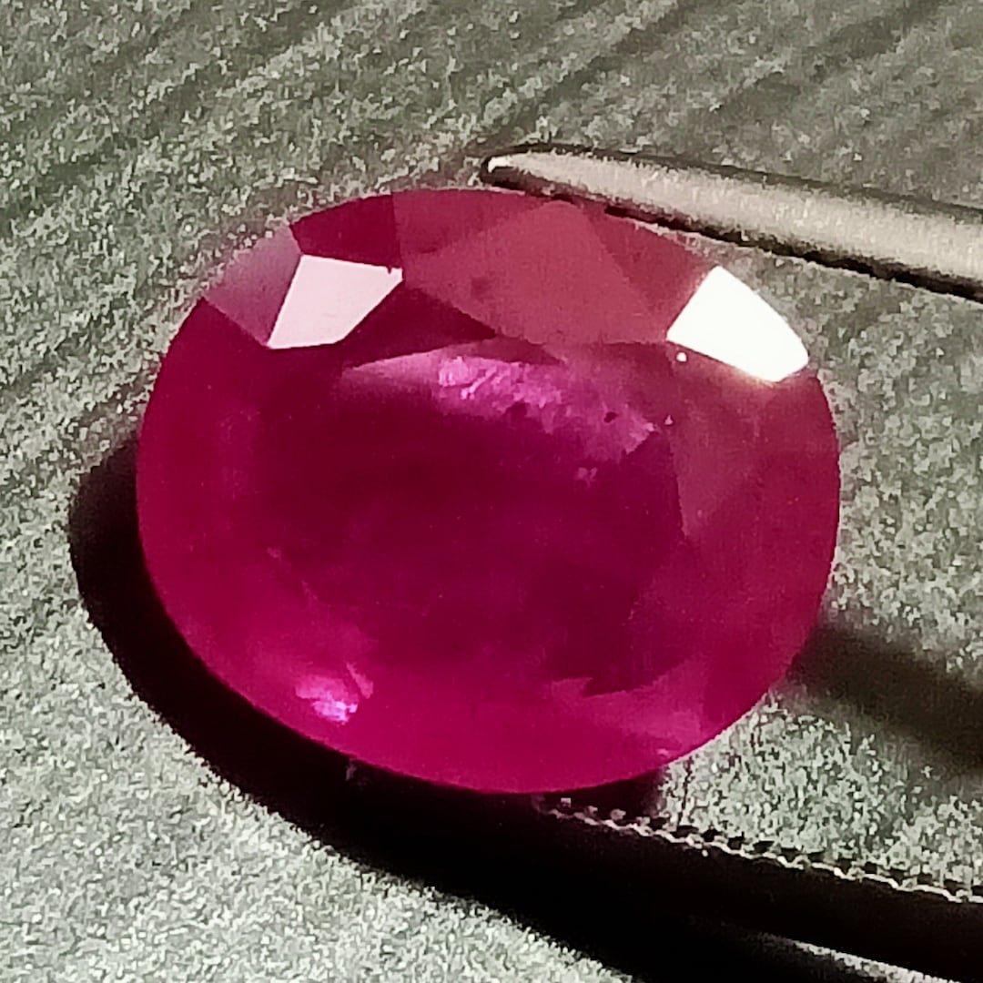 Large Myanmar Ruby, 5.13 Cts, Purplish Pink Red, Burmese Ruby, Natural ...
