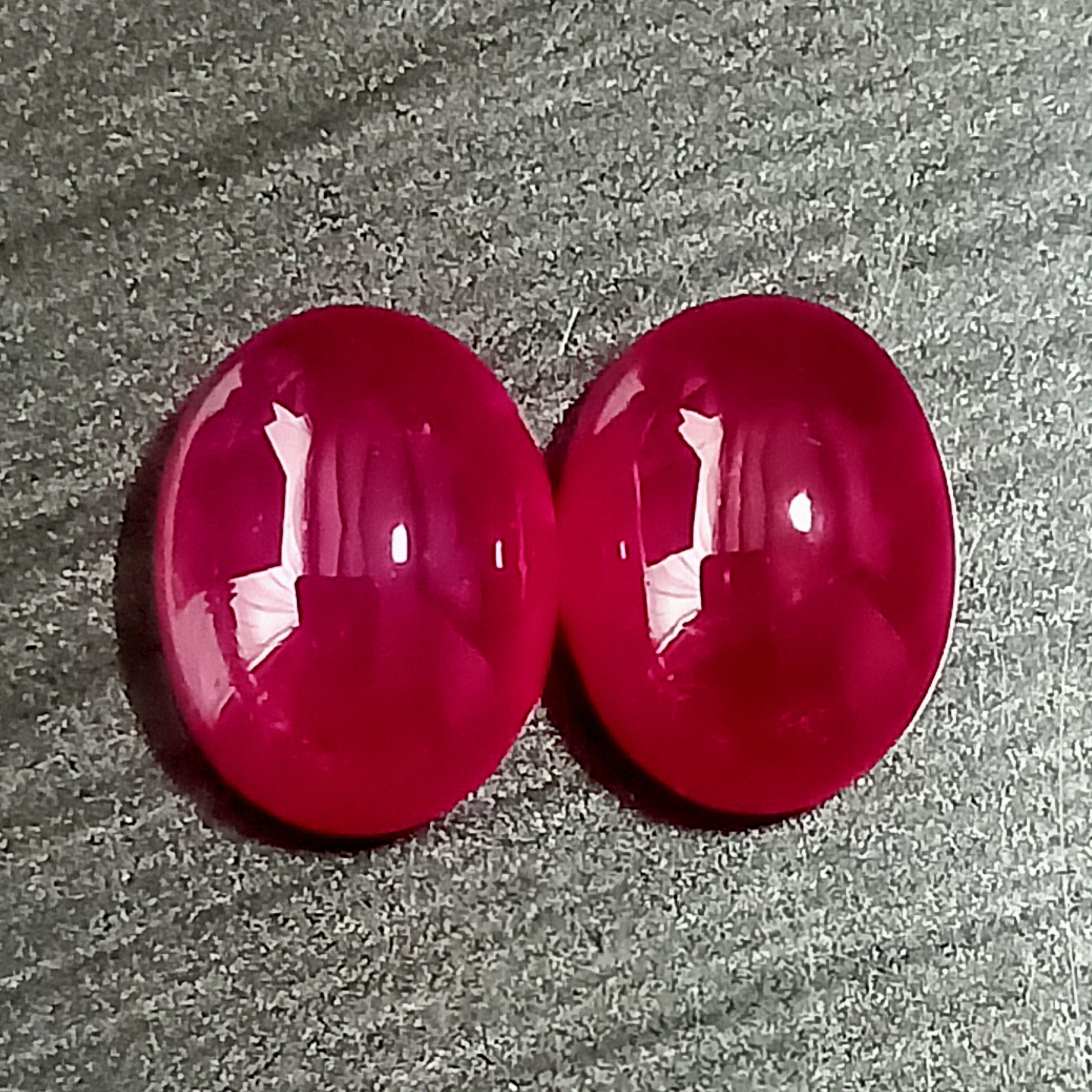 4.82 Cts., No Heat Ruby, Pigeon Blood Ruby, Ruby Earrings ,oval Cabochon, Ruby Oval Cabochon ...