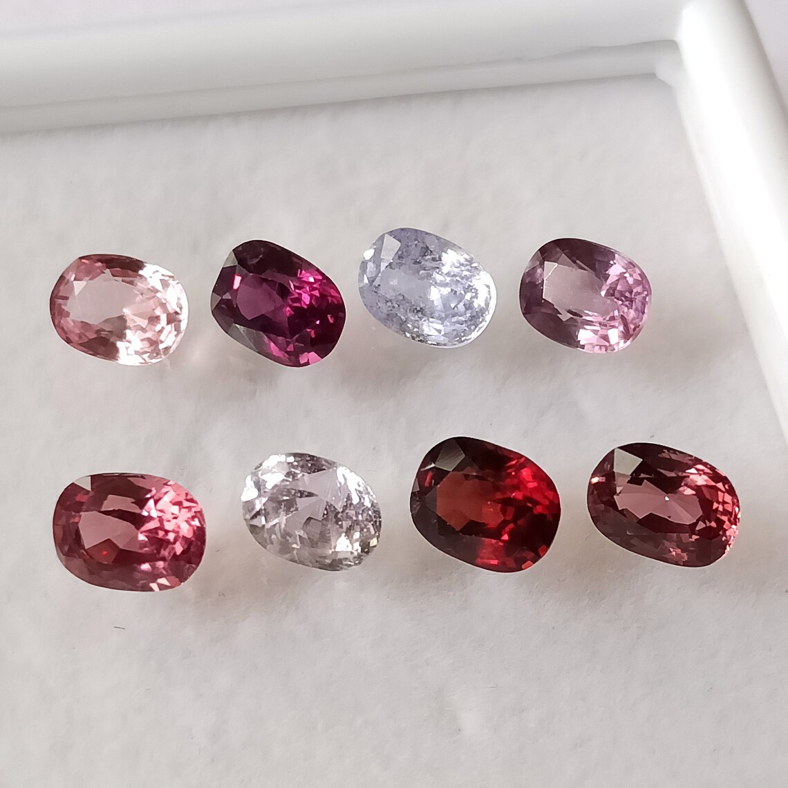 Multi Colored, Spinel, Suite, 6.69 Cts., Natural Spinel, Oval Shape ...
