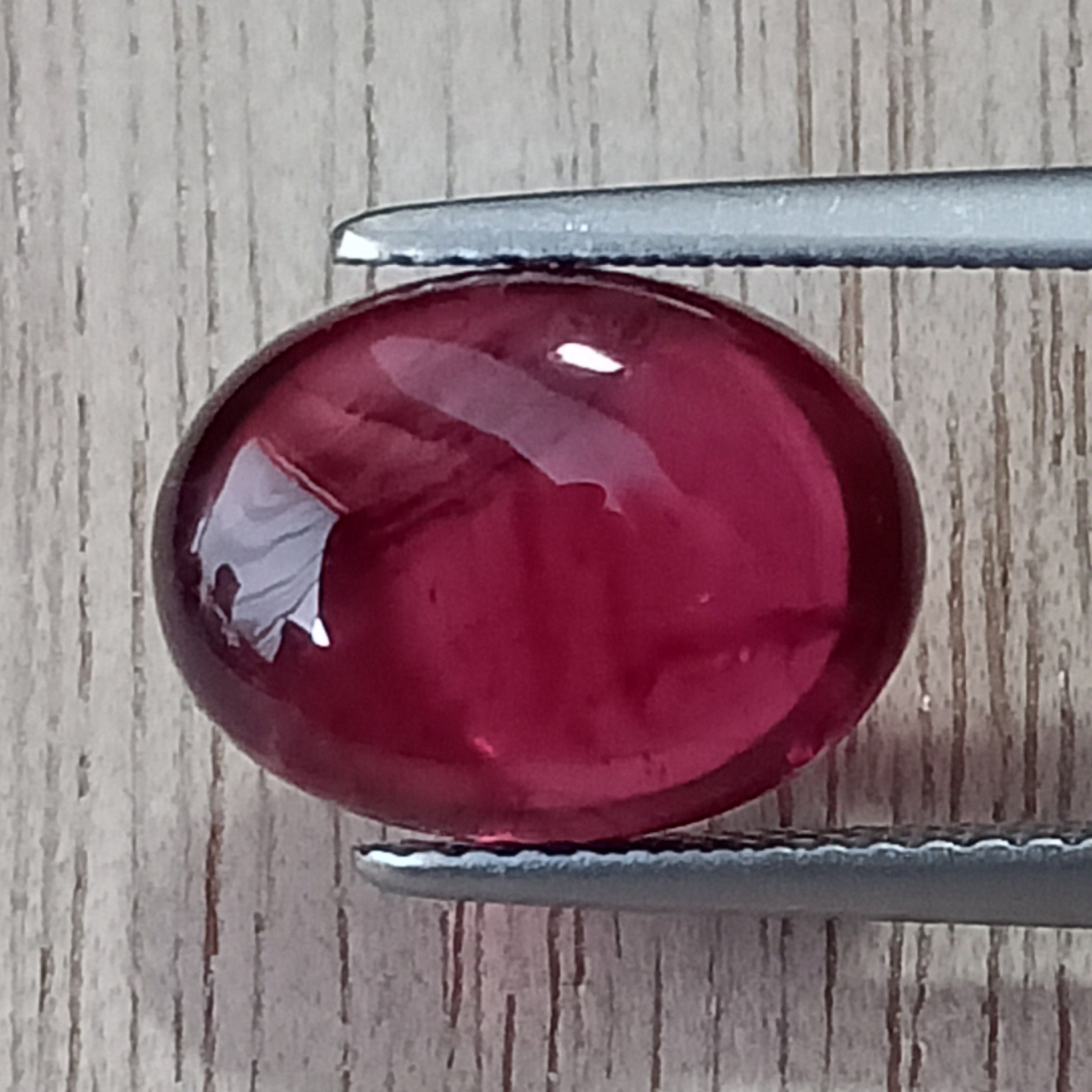 Rubellite, 5.30 Cts., Rubelite, Tourmaline, Oval Shape, Cabochon ...