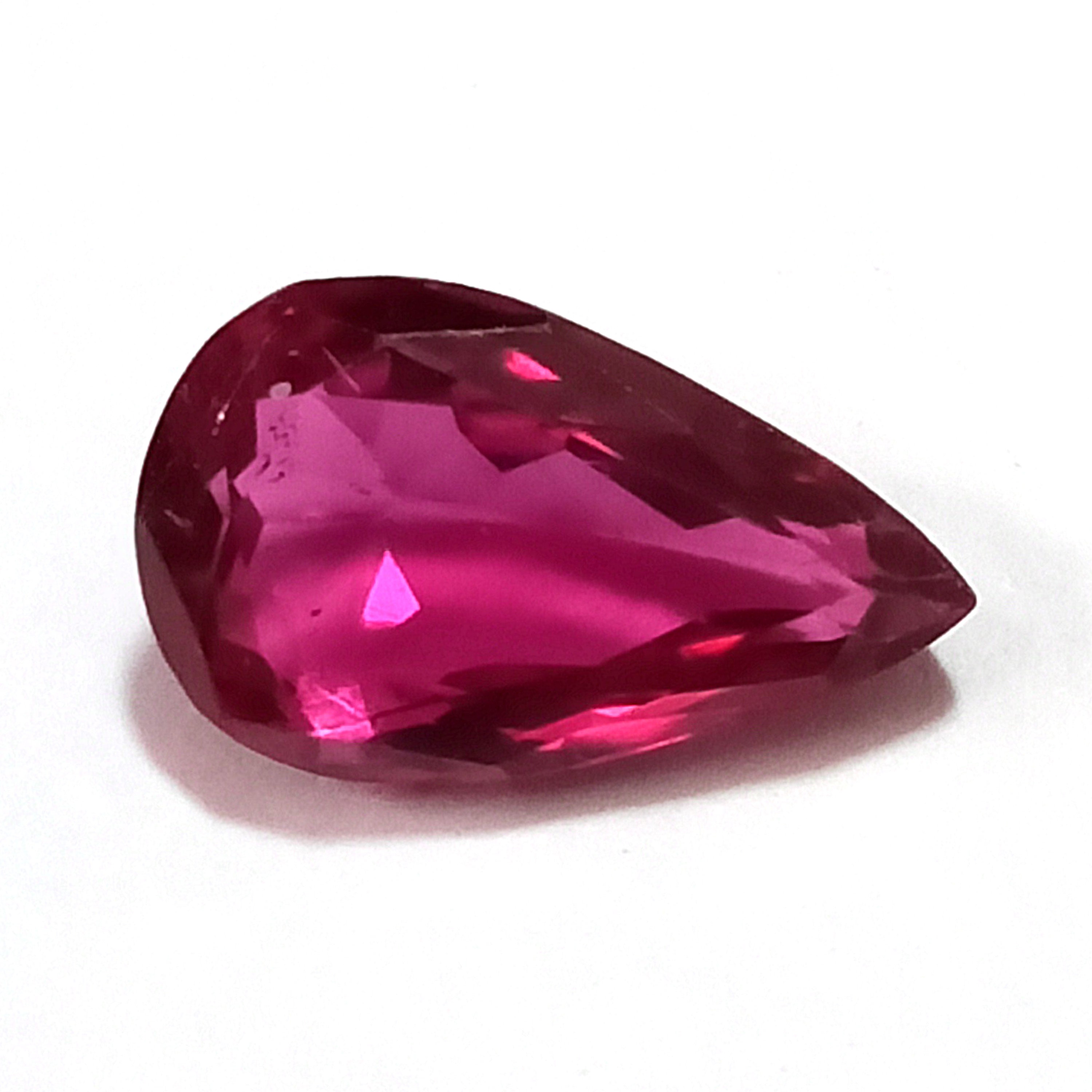 Hot Pink, Rubelite, 1.60 Cts., Pear Shape, Rubellite, Rubelite Facet ...