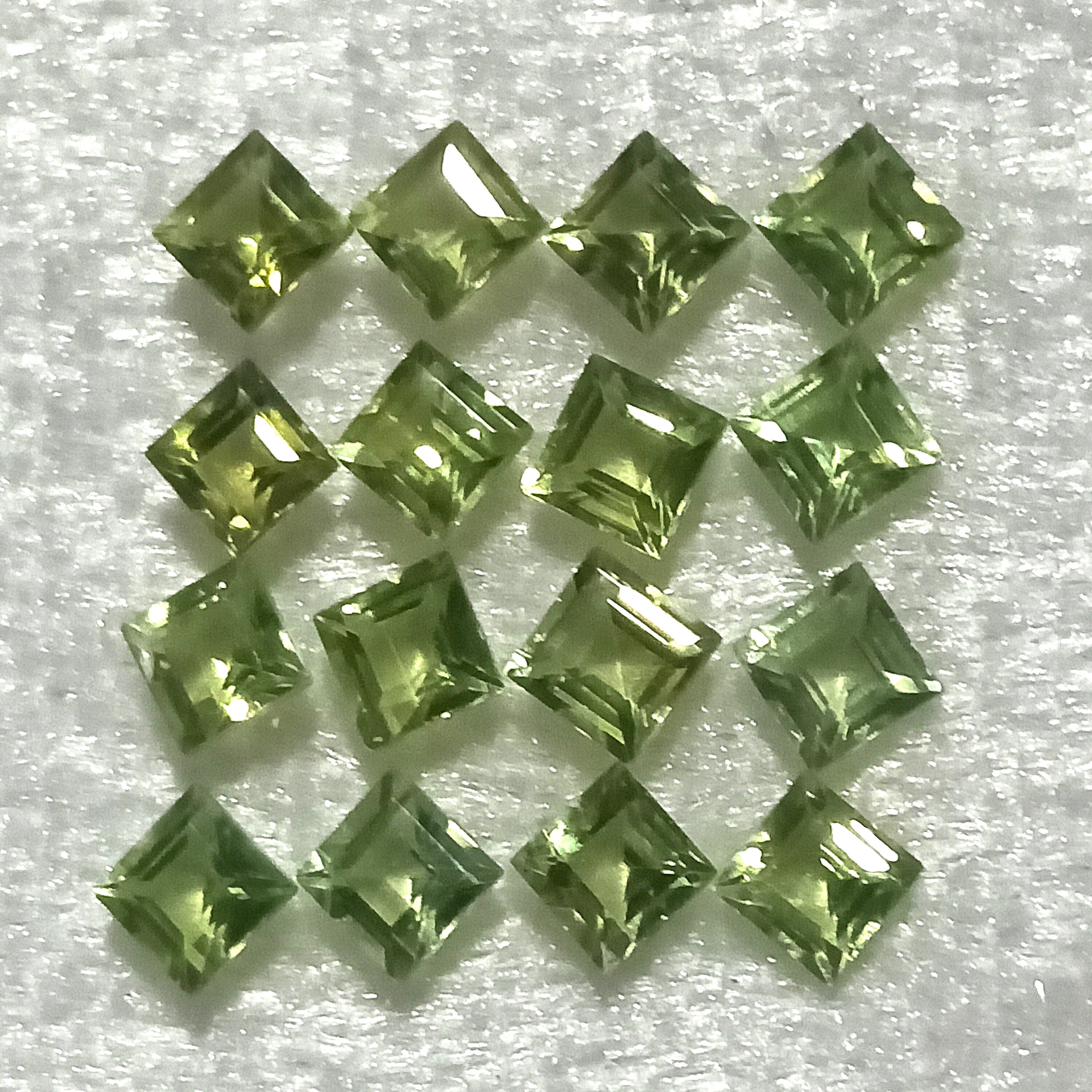 Peridot Squares Set 2.97 Cttw. Peridot Squares Facet - Etsy