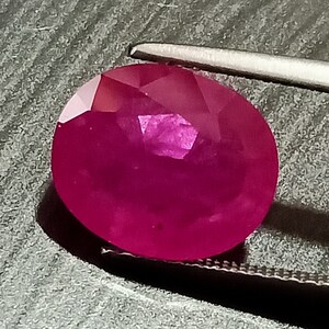 Large Myanmar Ruby, 5.13 Cts, Purplish Pink Red, Burmese Ruby, Natural ...