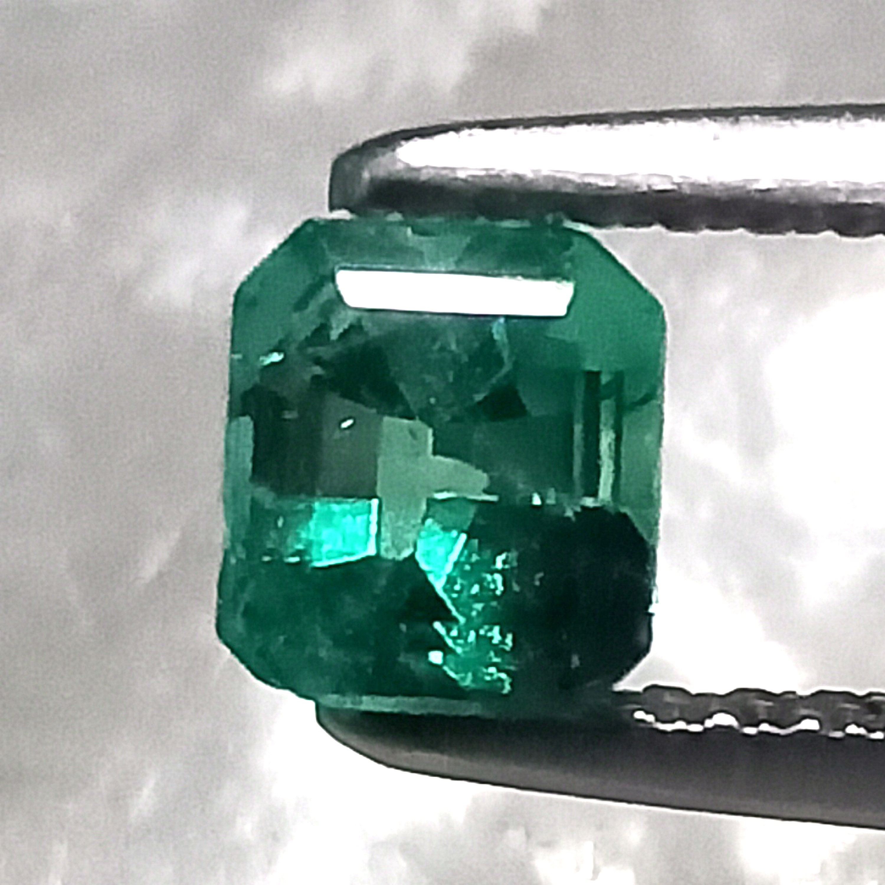 0,53 Cts. , Kolumbien Smaragd Oktagon , Kolumbianischer Smaragd ...