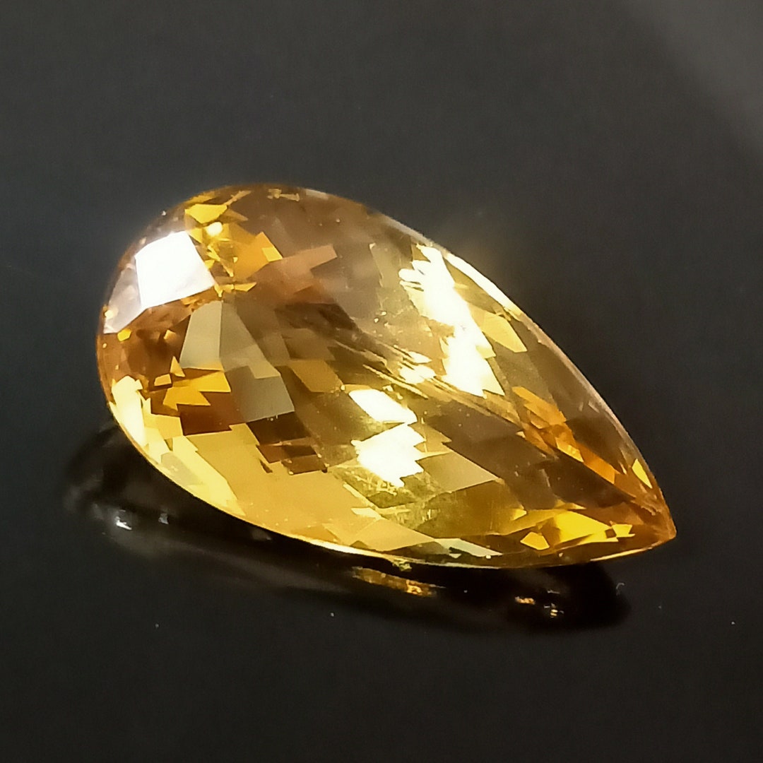 Natural Yellow Beryl, Heliodor, 9.59 Cts., Yellow Beryl Pear Shape ...