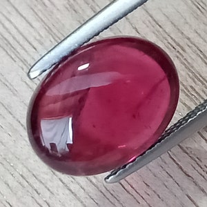 Rubellite, 5.30 Cts., Rubelite, Tourmaline, Oval Shape, Cabochon ...