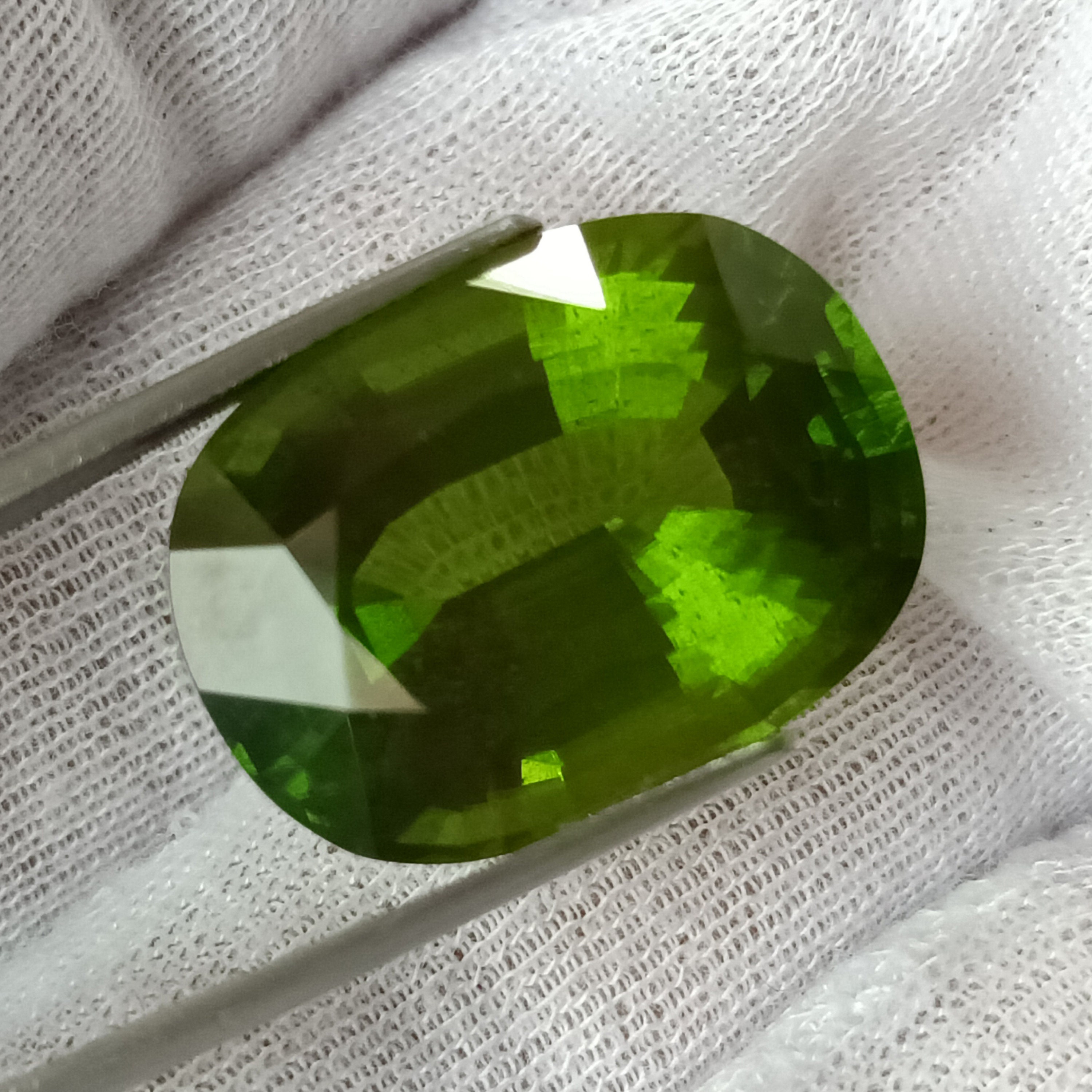 Extra Large, Burmese Peridot, Myanmar Peridot, 25.91 Cts., Oval, Oval ...