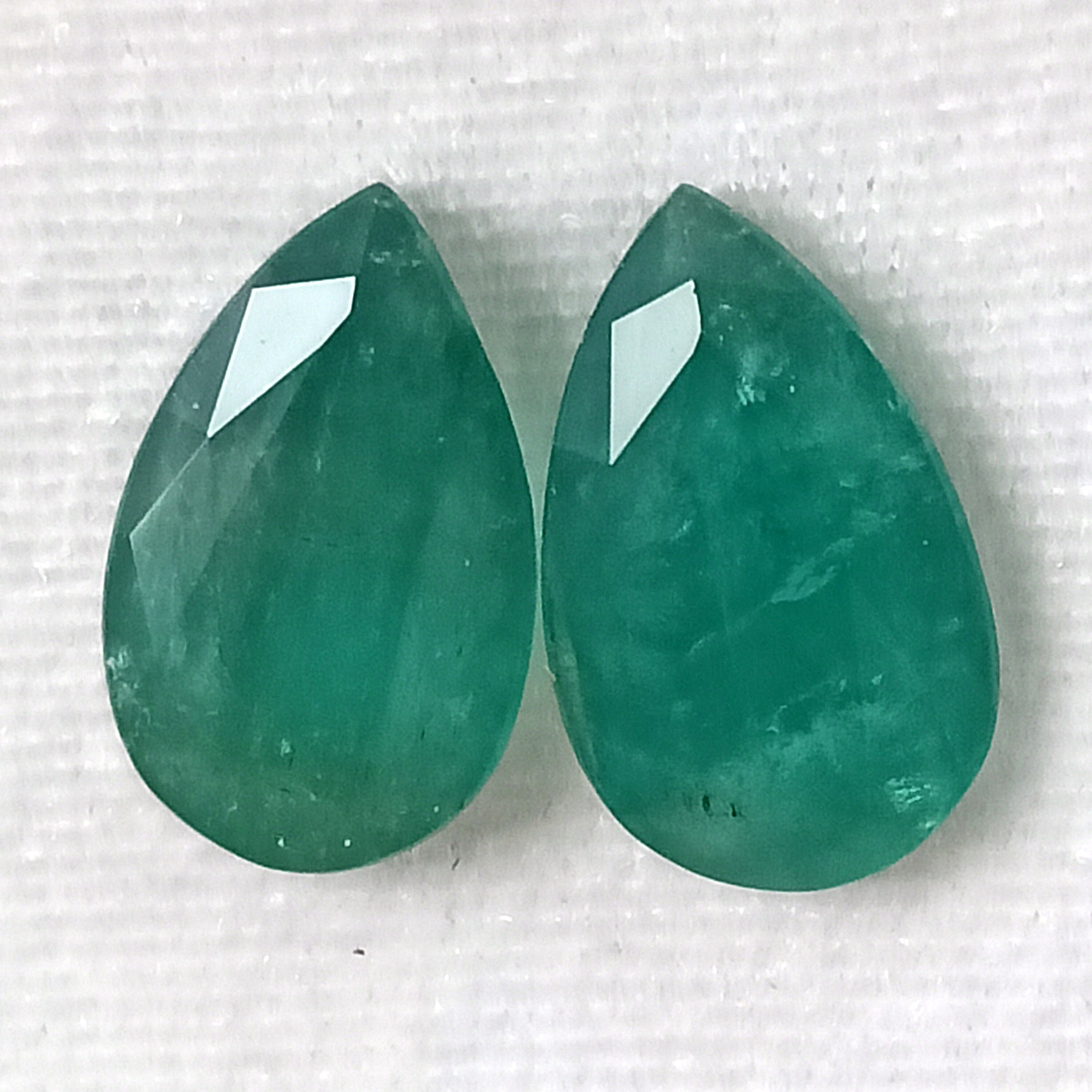 Emerald Pear Pair 16.58 Cttw. large Emerald Pears Emerald - Etsy UK