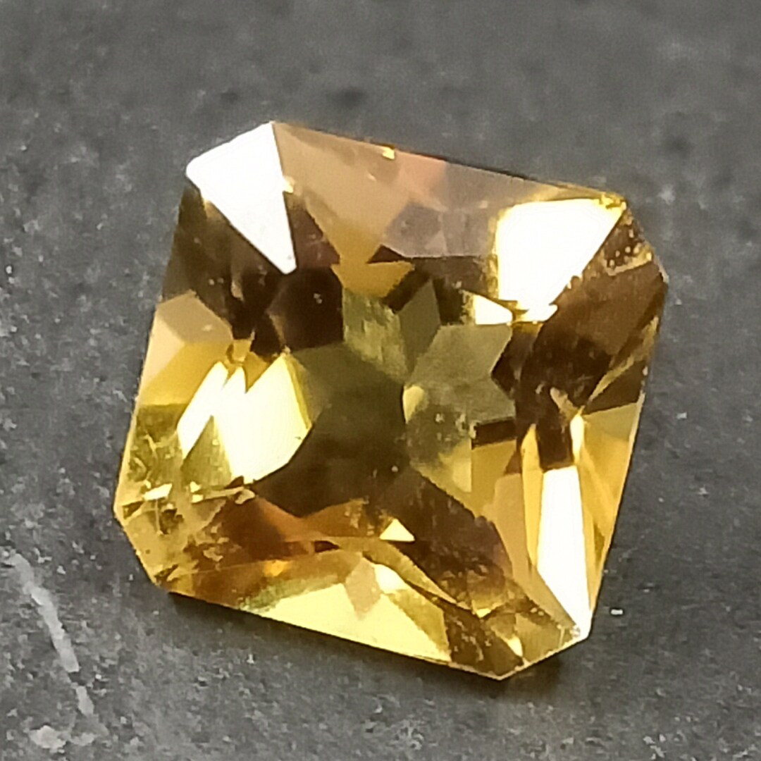 African Canary Yellow Tourmaline , 1.12 Cttw , Square Brilliant Cut ...