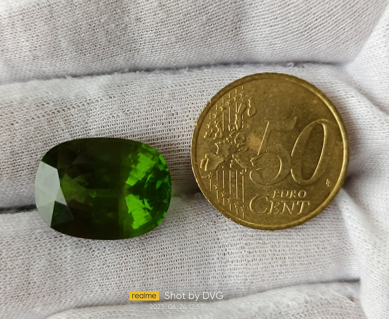 Extra Large, Burmese Peridot, Myanmar Peridot, 25.91 Cts., Oval, Oval ...