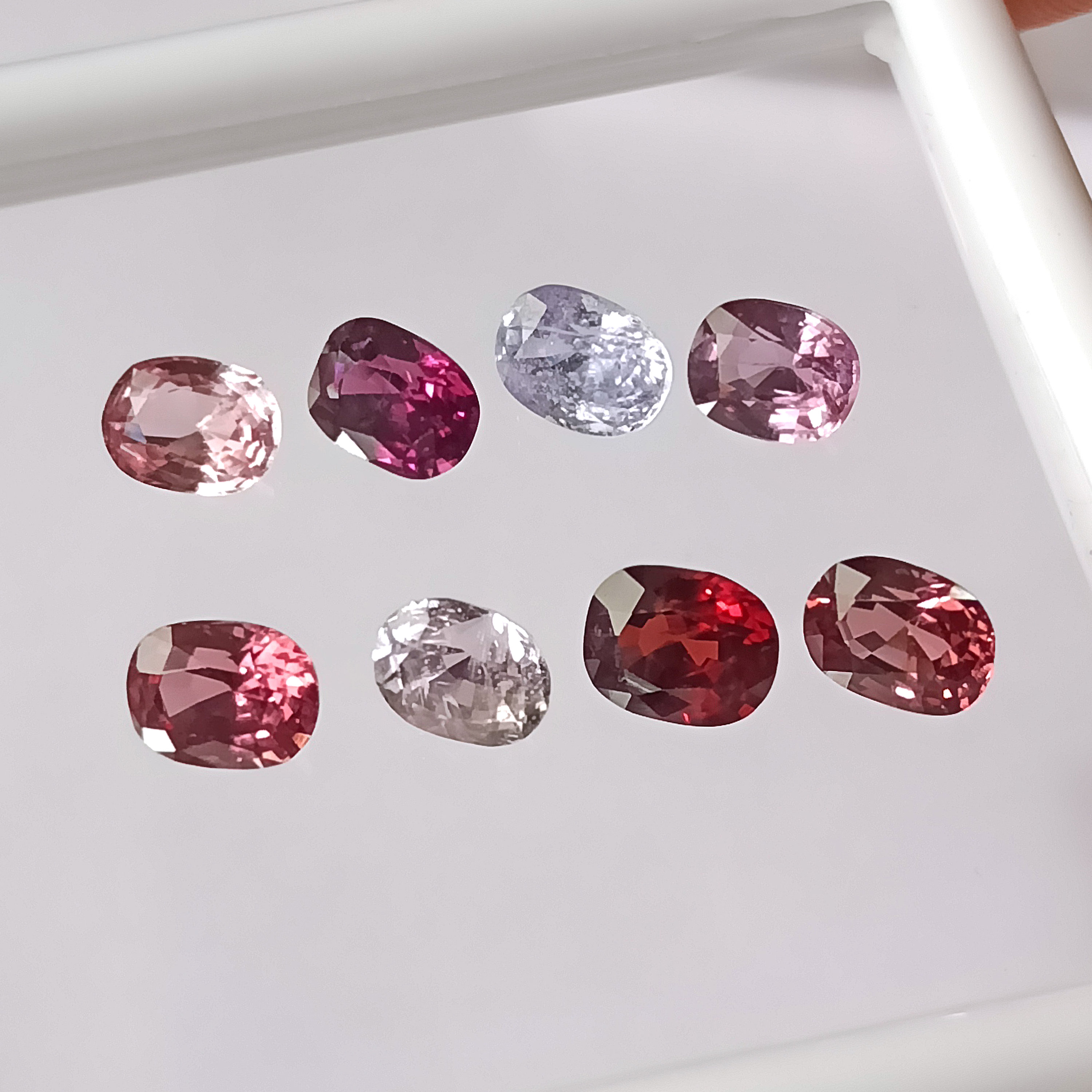 Multi Colored, Spinel, Suite, 6.69 Cts., Natural Spinel, Oval Shape ...